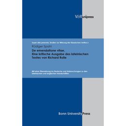 De emendatione vitae. Eine kritische Ausgabe des lateinischen Textes von Richard...