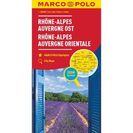 MARCO POLO Regionalkarte Frankreich: Rh&ocirc;ne-Alpes, Auvergne Ost 1:300 000