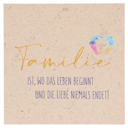 Natursteintafel - Familie (1 St&uuml;ck)