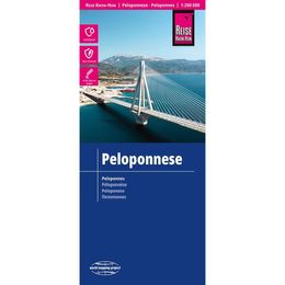 Reise Know-How Landkarte Peloponnese / Peloponnes (1:200.000)