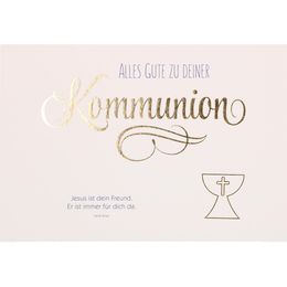 Gl&uuml;ckwunschkarte Alles Gute zu deiner Kommunion (6 St&uuml;ck)