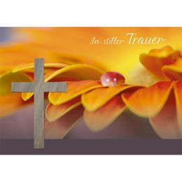 Doppelkarte In stiller Trauer (5 St&uuml;ck)