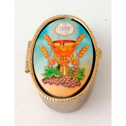 Kleine Rosenkranz-Dose orange