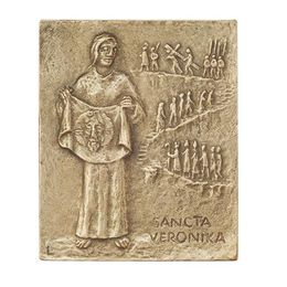 Bronzeheiligenrelief Veronika (1 St&uuml;ck)