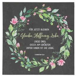 Schieferrelief - Glaube, Hoffnung, Liebe (1 St&uuml;ck)