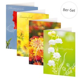 8er-Set Gru&szlig;karten &raquo;Himmlische Bl&uuml;tentr&auml;ume&laquo;