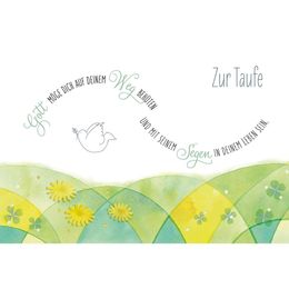 Gl&uuml;ckwunschkarte - Zur Taufe (6 St&uuml;ck)