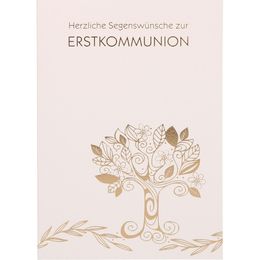 Gl&uuml;ckwunschkarte Herzliche Segensw&uuml;nsche zur Erstkommunion (6 St&uuml;ck)