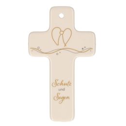 Porzellankreuz - Schutz und Segen (1 St&uuml;ck)