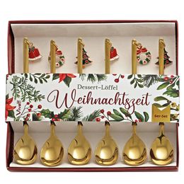 6er-Set Dessert-L&ouml;ffel &raquo;Weihnachtszeit&laquo;