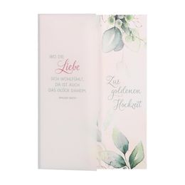 Gl&uuml;ckwunschkarte - Zur goldenen Hochzeit (6 St&uuml;ck)