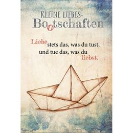 Klappkarte Kleine Liebes-Bootschaften (6 St&uuml;ck)