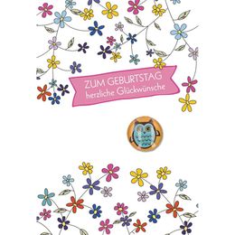 Gl&uuml;ckwunschkarte Zum Geburtstag herzliche Gl&uuml;ckw&uuml;nsche (5 St&uuml;ck)