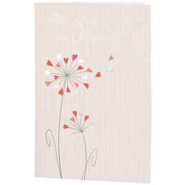 Gl&uuml;ckwunschkarte Alles Liebe und Gute zur Silberhochzeit (6 St&uuml;ck)