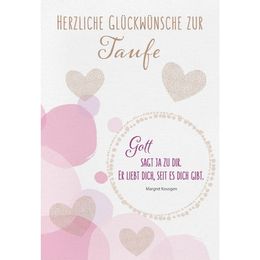 Geldgeschenkkarte - Herzliche Gl&uuml;ckw&uuml;nsche zur Taufe (6 St&uuml;ck)