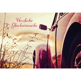 Gl&uuml;ckwunschkarte zum Geburtstag Herzliche Gl&uuml;ckw&uuml;nsche (6 St&uuml;ck)
