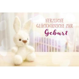 Gl&uuml;ckwunschkarte Herzliche Gl&uuml;ckw&uuml;nsche zur Geburt (6 St&uuml;ck)