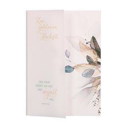 Gl&uuml;ckwunschkarte - Zur goldenen Hochzeit (6 St&uuml;ck)