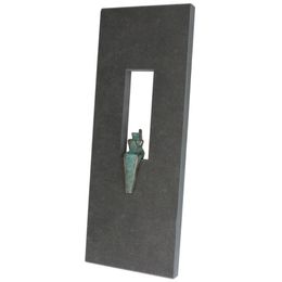 Schieferrelief mit Bronzefigur Angel (1 St&uuml;ck)