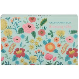 Gru&szlig;karten-Geschenkbox - Blumengr&uuml;&szlig;e (1 St&uuml;ck)