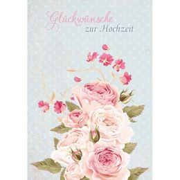 Gl&uuml;ckwunschkarte Gl&uuml;ckw&uuml;nsche zur Hochzeit (6 St&uuml;ck)