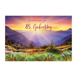 Gl&uuml;ckwunschkarte - Gl&uuml;ckw&uuml;nsche zum 85. Geburtstag (6 St&uuml;ck)