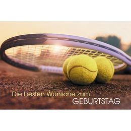Gl&uuml;ckwunschkarte Die besten W&uuml;nsche zum Geburtstag (6 St&uuml;ck)