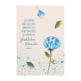 Gl&uuml;ckwunschkarte zum Geburtstag - Geh dankbar durch das Leben... (6 St&uuml;ck)
