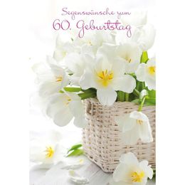 Gl&uuml;ckwunschkarte - Segensw&uuml;nsche zum 60. Geburtstag (6 St&uuml;ck)