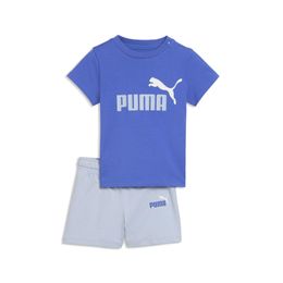 Puma Jungen Jogginganzug "Minicats Essentials T-Shirt und Shorts Set. Kinder", blau, Gr. 92, Obermaterial: 100% Baumwolle. Rippe: 80% Baumwolle, 20%