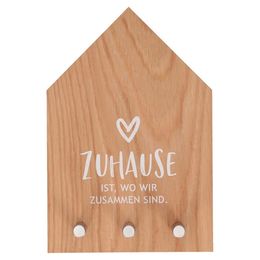 Schl&uuml;sseltafel aus Eichenholz - Zuhause (1 St&uuml;ck)