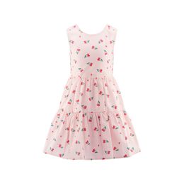 happy girls M&auml;dchen Sommerkleid "M&auml;dchenkleid"rose, Gr. 140, Stoff, 100% Baumwolle, Kleider
