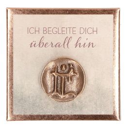 Christophorus-Plakette aus Bronze - Ich begleite dich &uuml;berall hin (1 St&uuml;ck)