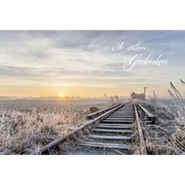 Trauerkarte In stillem Gedenken (6 St&uuml;ck)