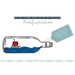 Gl&uuml;ckwunschkarte - Alles Liebe und Gute zu deine Konfirmation (6 St&uuml;ck)