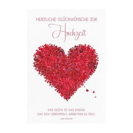 Geldgeschenkkarte - Herzliche Gl&uuml;ckw&uuml;nsche zur Hochzeit (6 St&uuml;ck)