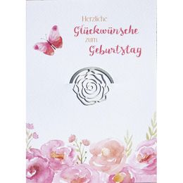 Gl&uuml;ckwunschkarte - Herzliche Gl&uuml;ckw&uuml;nsche zum Geburtstag (6 St&uuml;ck)