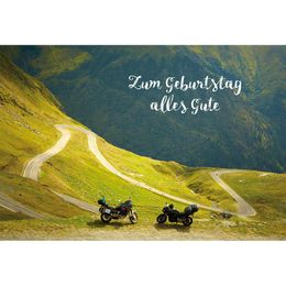 Gl&uuml;ckwunschkarte - Zum Geburtstag alles Gute (6 St&uuml;ck)