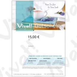 Geschenk-Gutschein im Wert von 15 Euro
