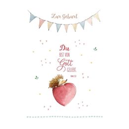 Gl&uuml;ckwunschkarte - Zur Geburt (6 St&uuml;ck)