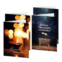 4er-Set Weihnachtskarten &raquo;Auf dem Weg nach Betlehem&laquo;