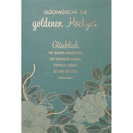 Gl&uuml;ckwunschkarte - Gl&uuml;ckw&uuml;nsche zur goldenen Hochzeit (6 St&uuml;ck)