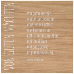 Holztafel aus Eiche - Von guten M&auml;chten (1 St&uuml;ck)