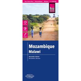 Reise Know-How Landkarte Mosambik, Malawi (1:1.200.000)