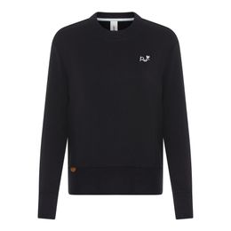 Ragwear Damen Sweatshirt "AZALLEA O", schwarz, Gr. L, unifarben mit Farbeinsatz, Sweatware, Obermaterial: 70% Baumwolle, 30% Polyester, Sweatshirts,