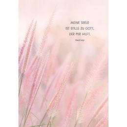 Trauerkarte - Meine Seele ist stille zu Gott... (6 St&uuml;ck)