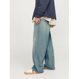 Jack & Jones JACK & JONES Herren Relax-fit-Jeans "JJIRON JJORIGINAL AKM NOOS", blau, Gr. 30, Abriebeffekte, Denim/Jeans, Obermaterial: 100% Baumwolle, Jeans