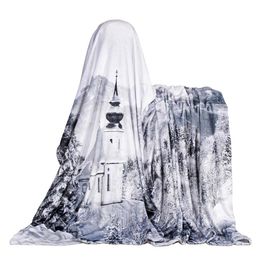 Kuscheldecke &raquo;Kirche im Gebirge&laquo;
