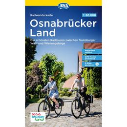 Radwanderkarte BVA Radwandern im Osnabr&uuml;cker Land 1:60.000, rei&szlig;- und wetterfest...