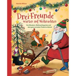 Drei Freunde warten auf Weihnachten